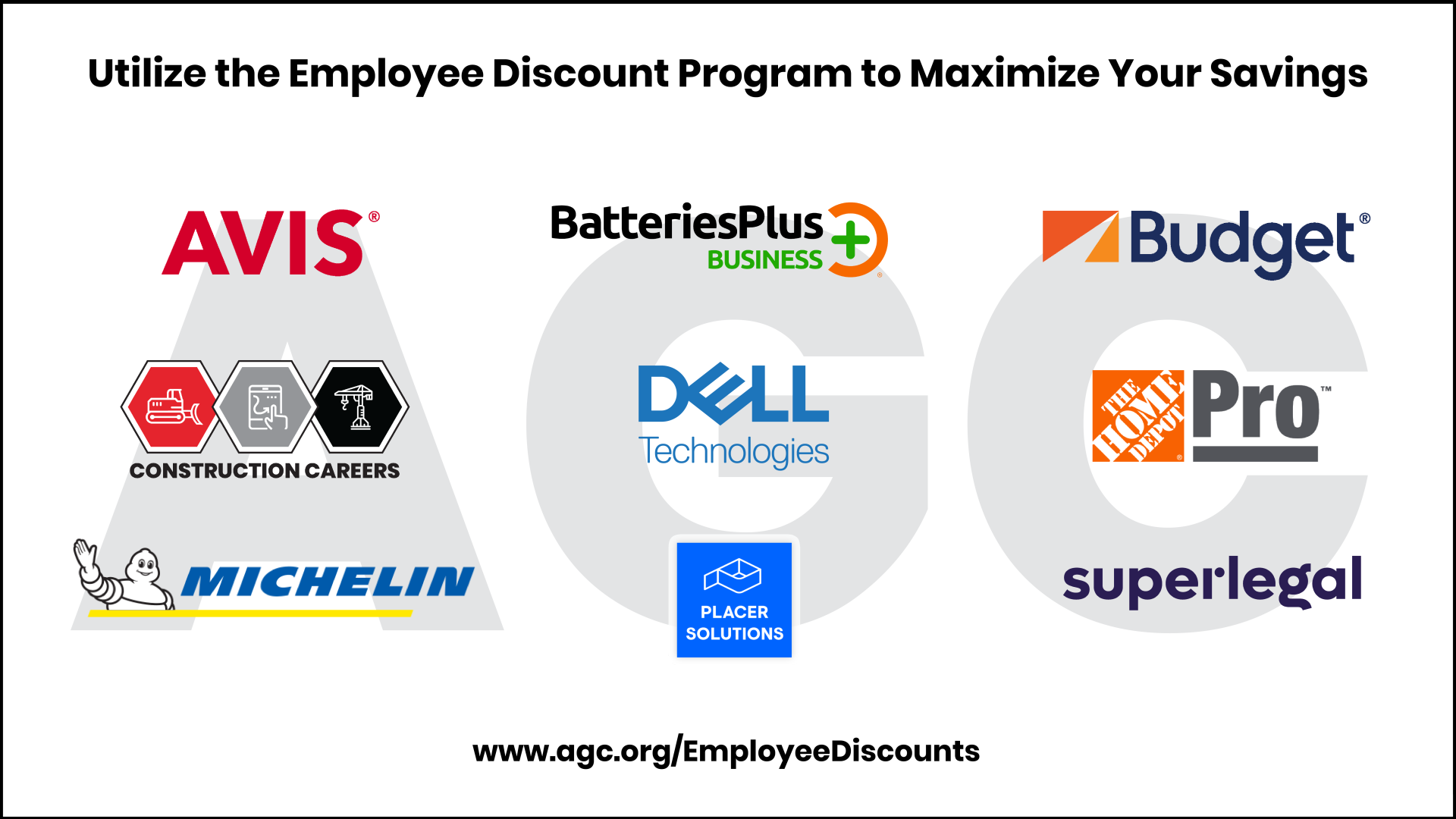 AGC Member Discount Programs For Employees | Associated General Contractors of America